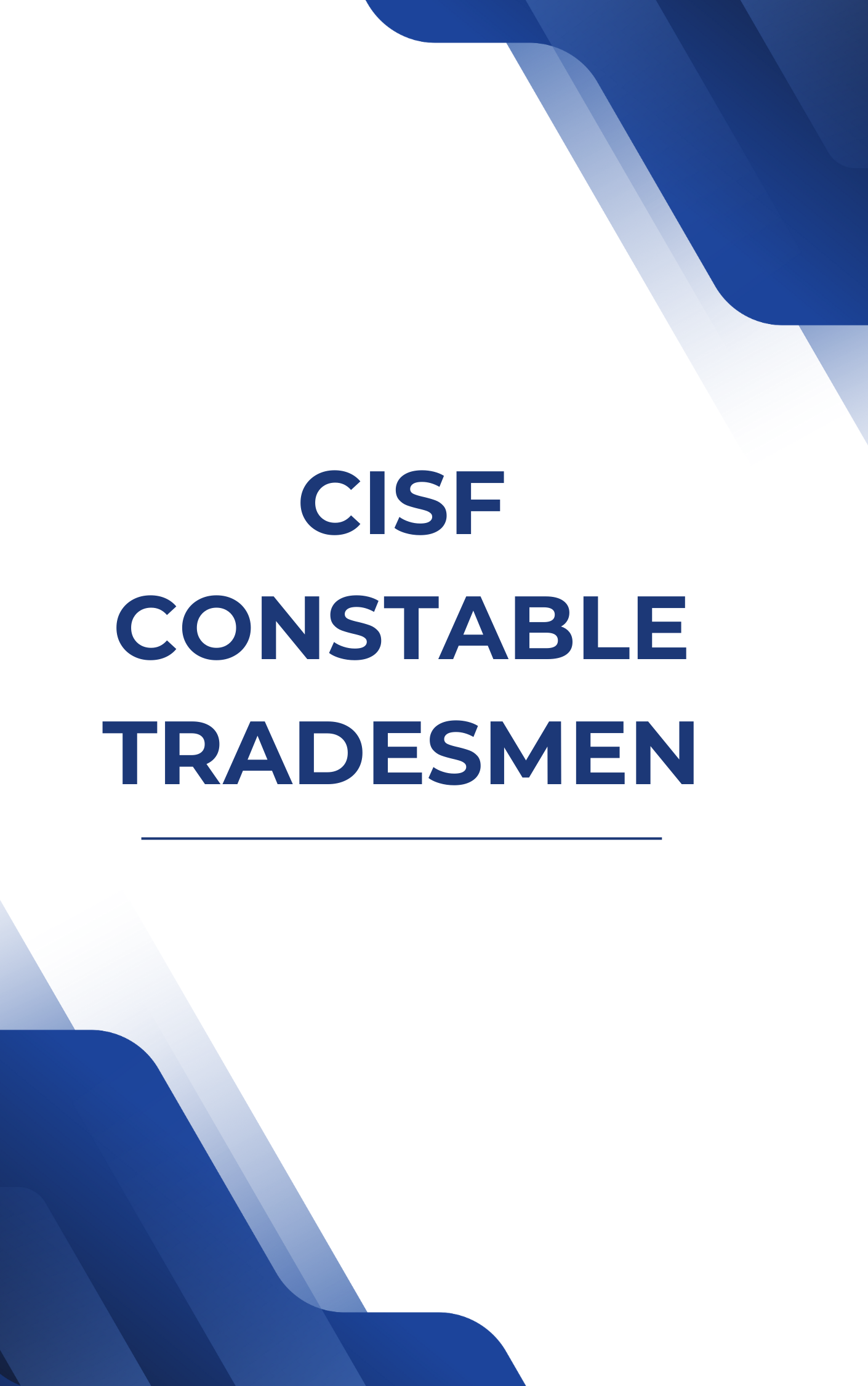 CISF Constable Tradesmen Sample Paper