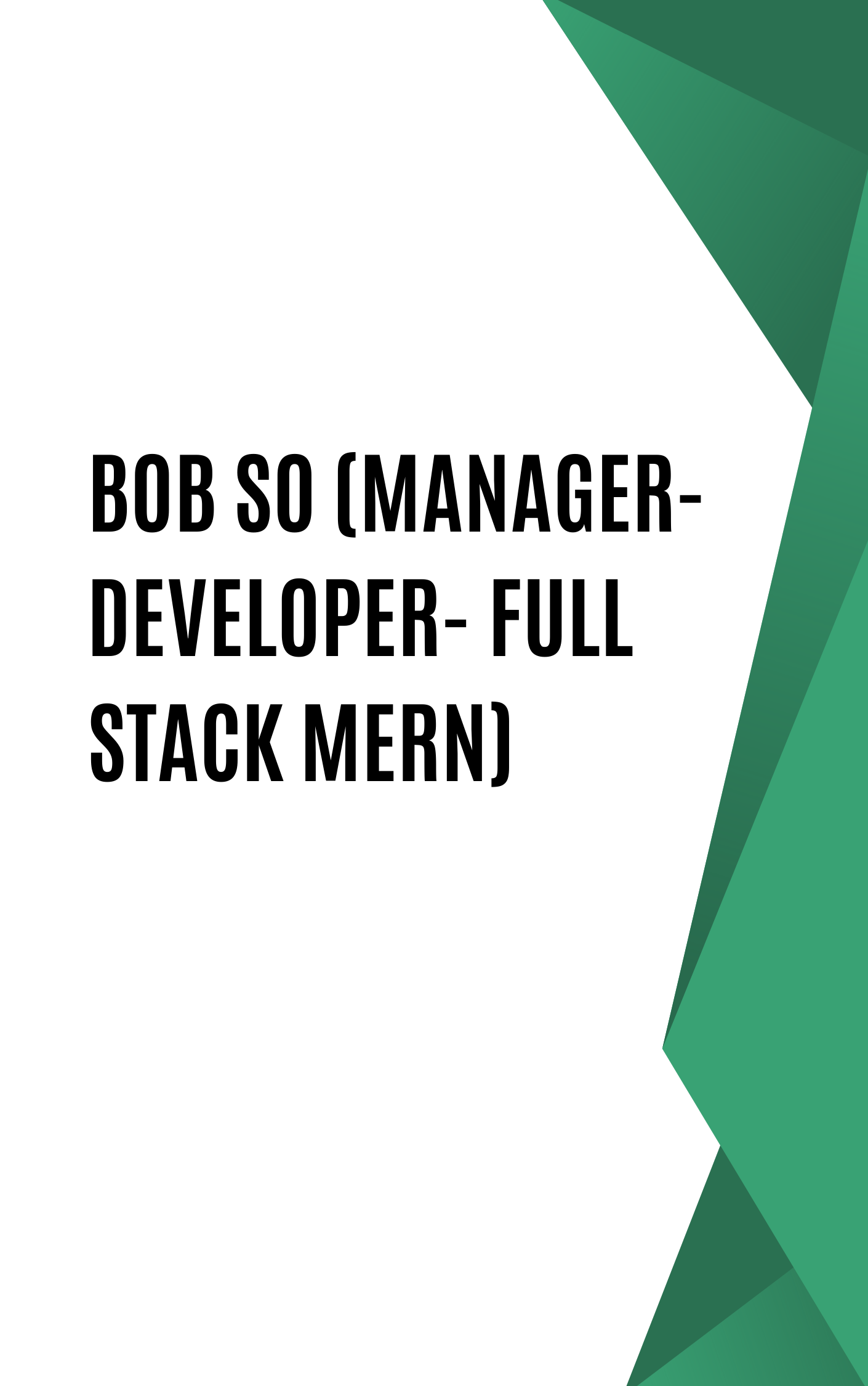 BOB SO Manager Developer Full Stack MERN MCQ