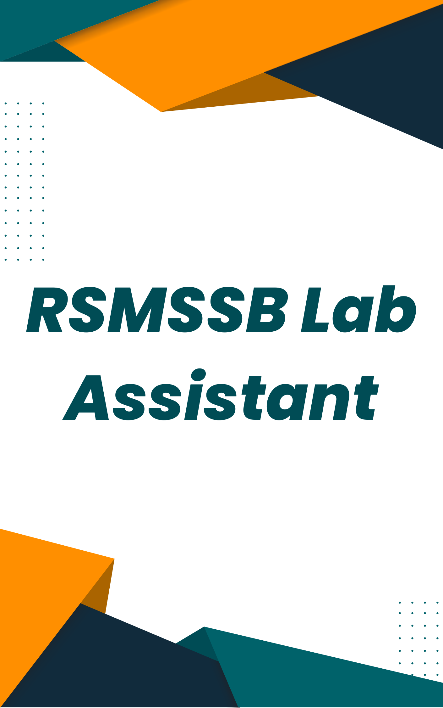 RSMSSB Lab Assistant Important MCQ